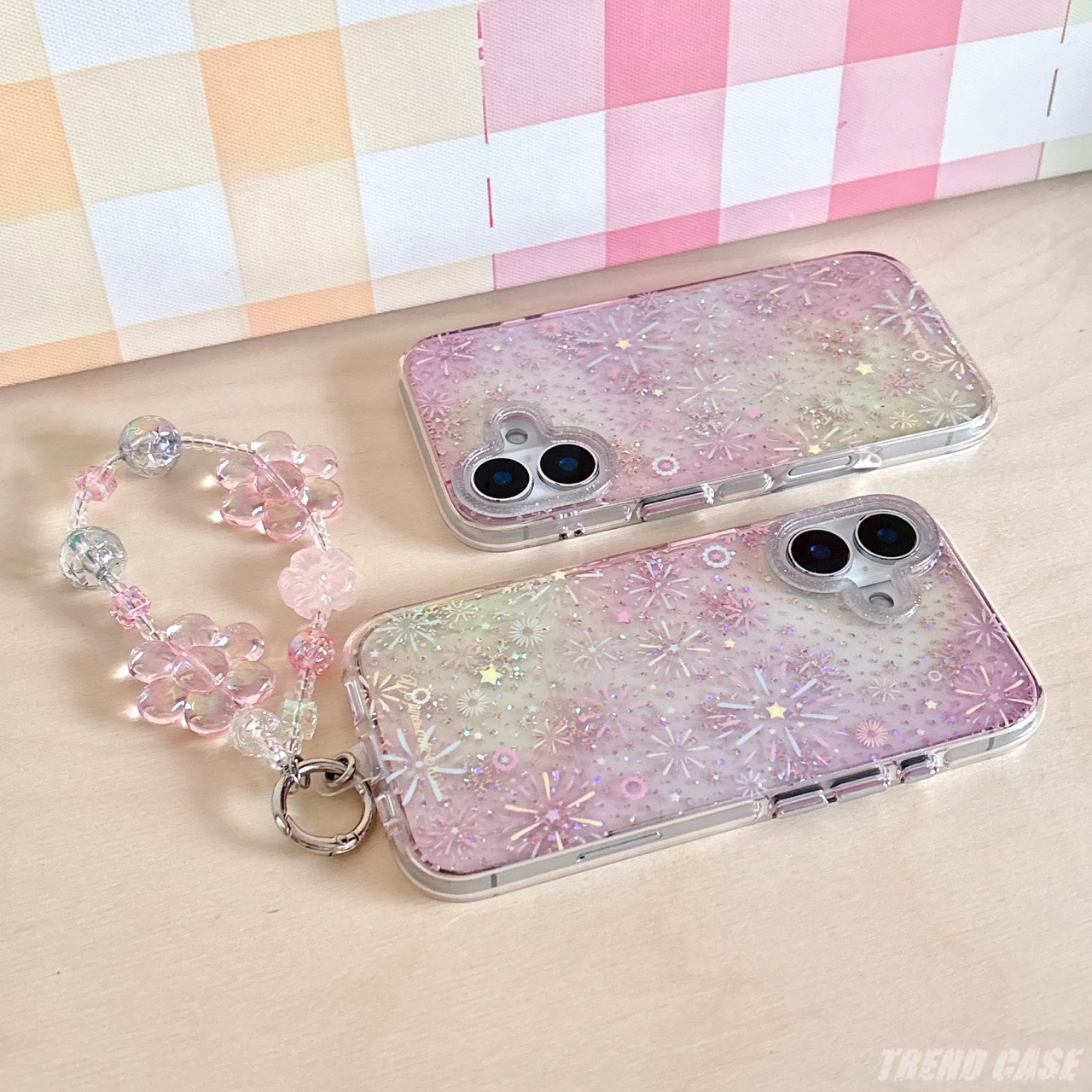 Luxury laser colored fireworks snowflakes Phone Case for iPhone 12 13 ...