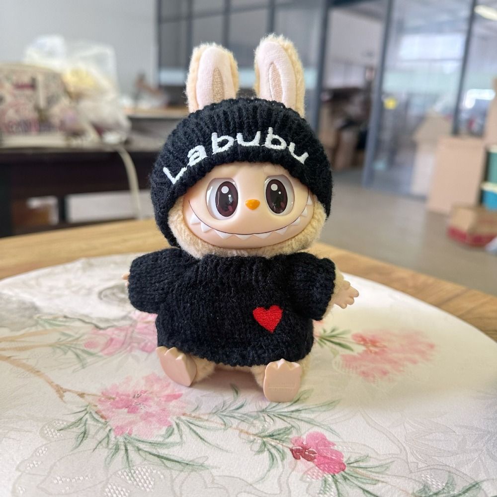 AOPHEKM Labubu Doll Clothes, Gifts Cartoon Labubu Letter Printing Hat ...