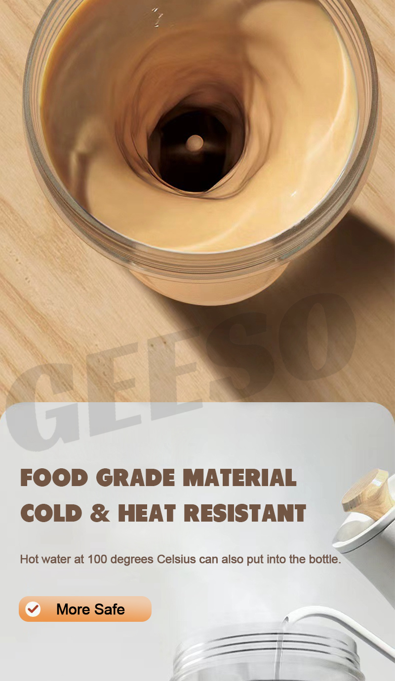 GEESO Electric Shaker Bottle Self Stirring Mug Rechargeable Portable ...