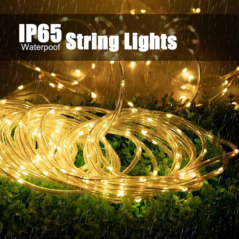 💡READY STOCK💡Solar Fairy String Lights LED Rope Light Waterproof ...