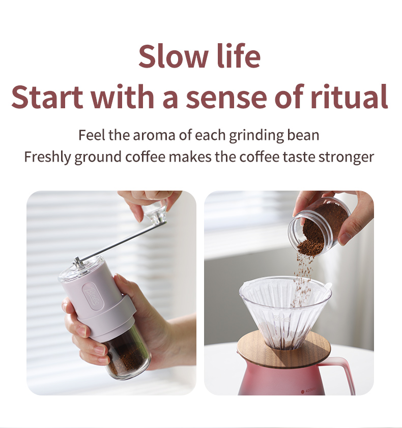 BINCOO Hand Brew Coffee Pot Set Hand Grinder Coffee Maker Complete Set ...