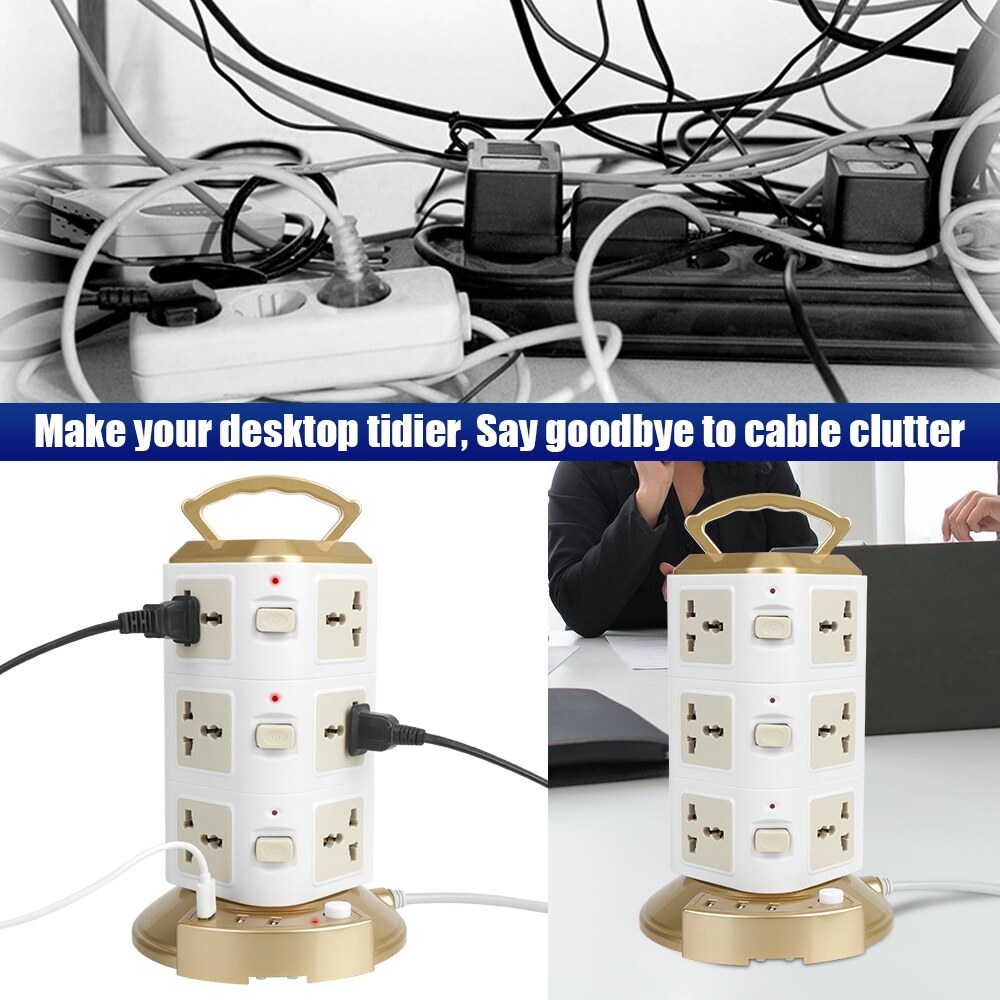 Vertical socket 2/3/5 UK standard Layer Multi Universal Socket Portable ...