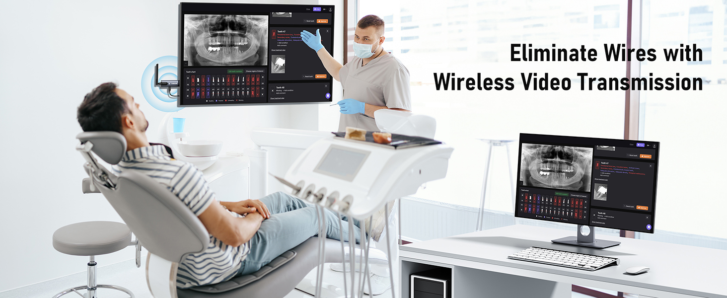 Lemorele R1000 Wireless HDMI Transmitter and Receiver Wireless Expander ...