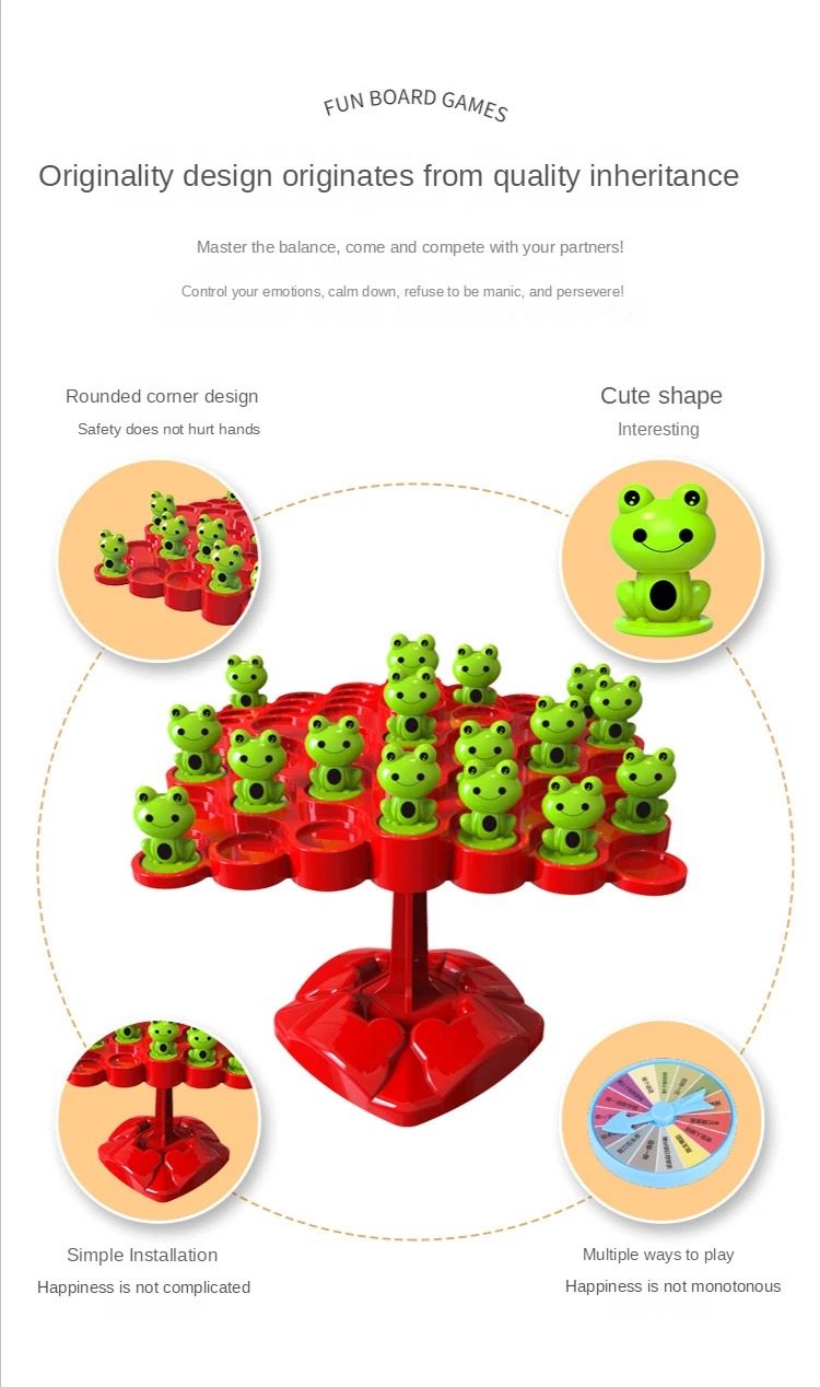 Frog Balance Tree Math Toy, Montessori Educational Game for Kids ...