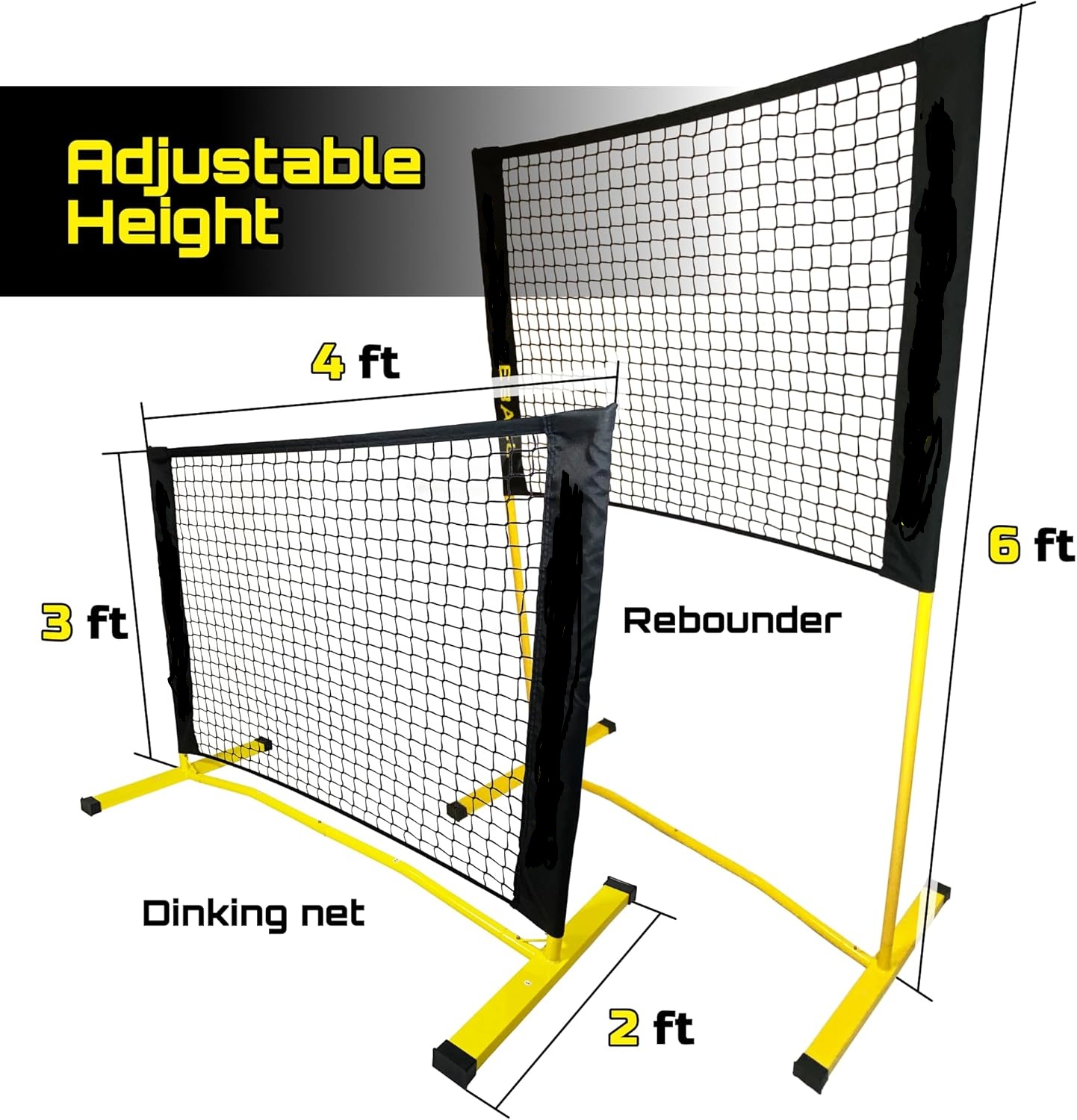 Pickleball Net Set with Regulation Size 22 FT & Half Court 11 FT Net ...
