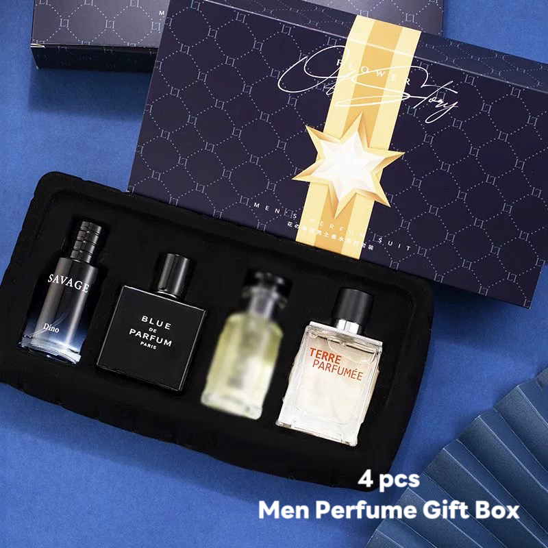 4pcs Men Perfume Gift Set Collection Body Spray Cologne Fragrance Long Lasting Scent 30mlx3 ...