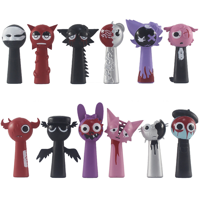 12Pcs/6Pcs/Set Incredibox Sprunki Action Figure Toy Wenda Oren Jevin ...