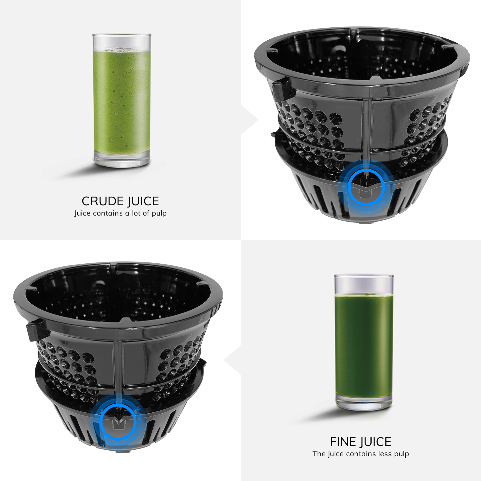 MIUI Slow Juicer Screw Cold Press Extractor FilterFree Easy Wash ...