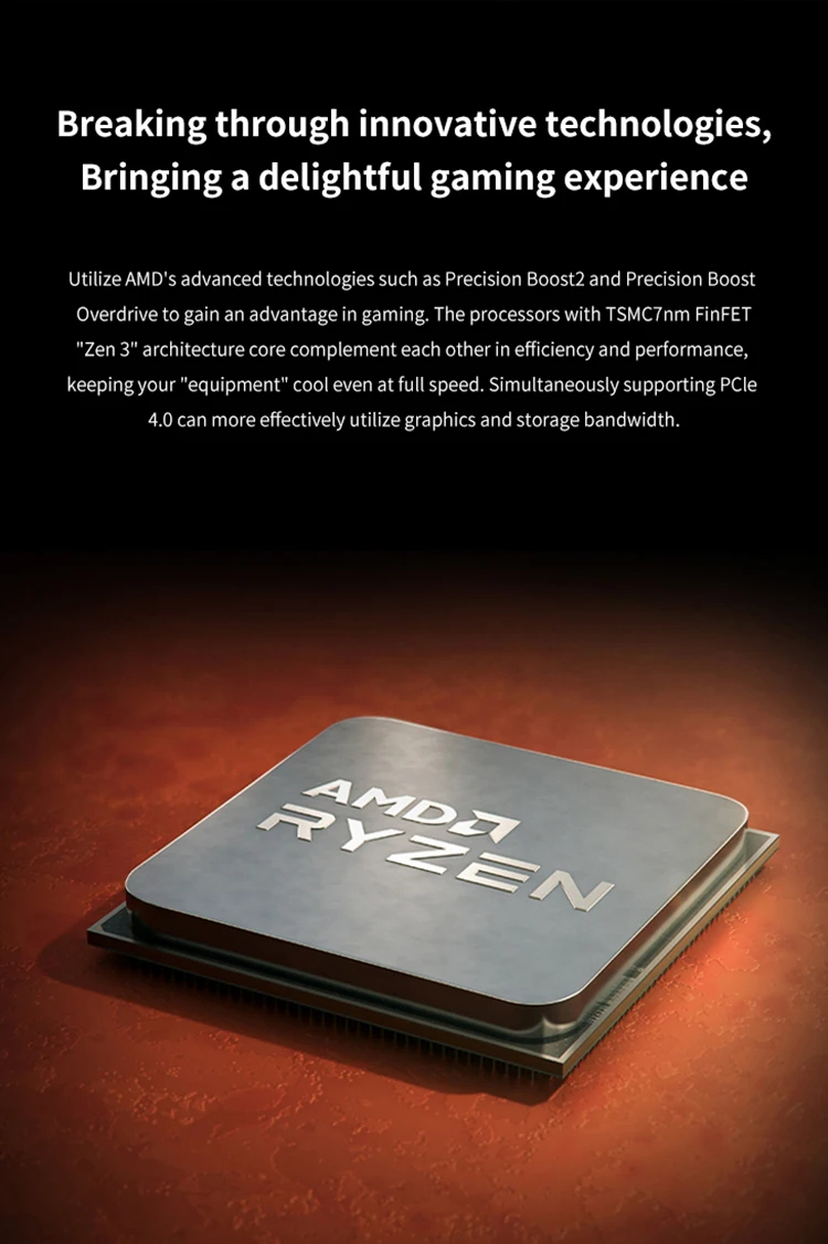 AMD RYZEN™ 7 5700X3D Brand New CPU R7 5700X3D Gaming Processor DDR4 3200 8-Core 16-Thread 4.1GHz ...