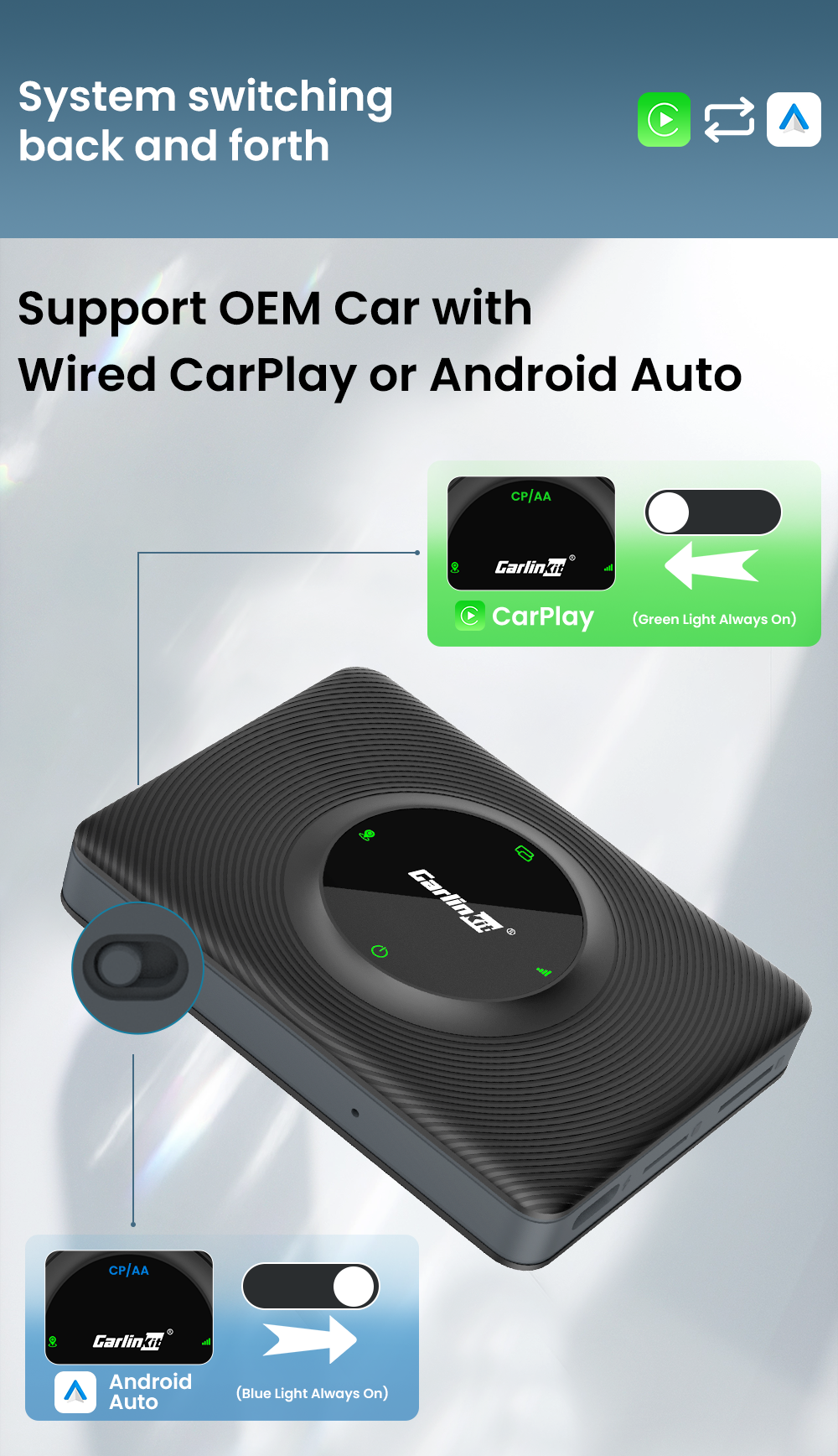Carlinkit AE BOX Android 13.0 CarPlay Ai Box QCM6125 8+128GB Wireless ...