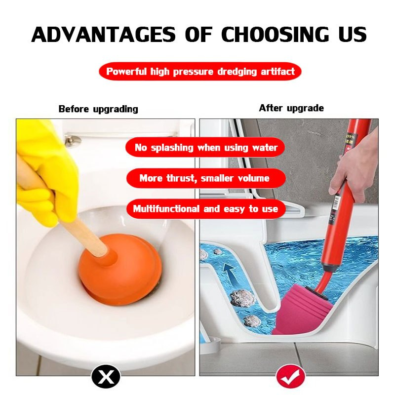 Toilet Unclogger Manual Toilet Drain Unblock Unclogger Tool Toilet Pump ...