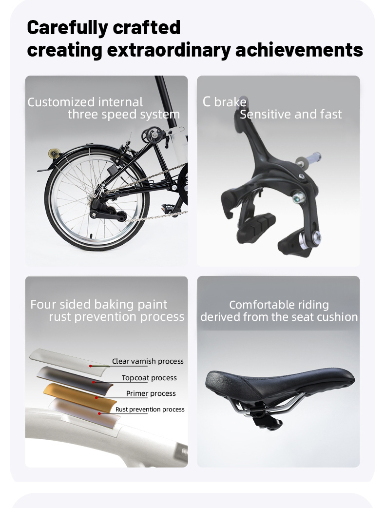 litepro 16 Inch Folding Bicycle Internal three speed C-Brake Bike ...