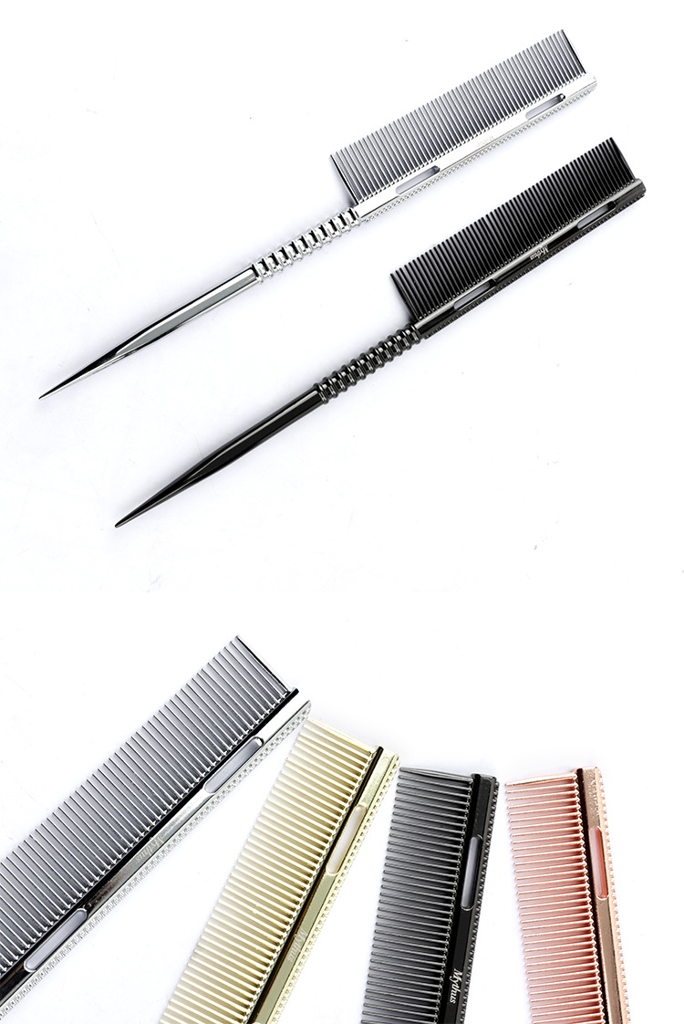 Women's Hair Comb With No Trace Hair Styling Zone Pointed Tail Comb ...
