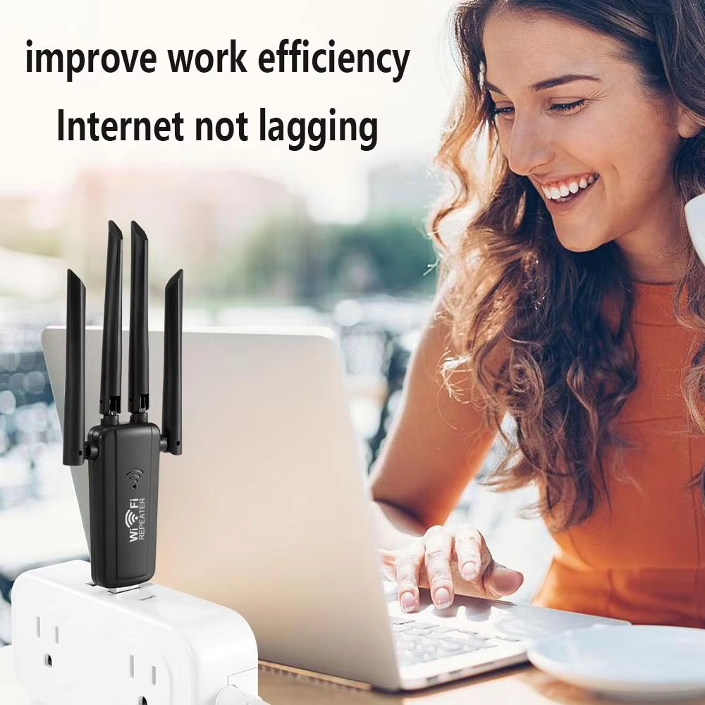 2.4G 300Mbps Wireless USB WiFi Repeater 4 Antenna Wifi Long Range ...