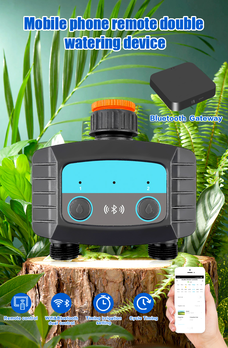 WiFi Bluetooth 2-Way Water Timer Garden irrigation Smart Solenoid Valve ...