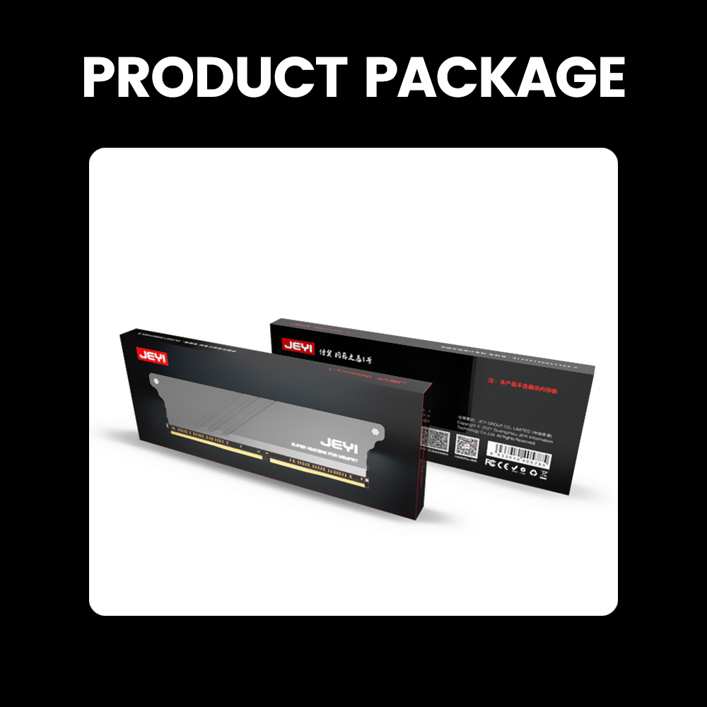 JEYI Memory RAM Heatsink With Thermal Pads, Desktop RAM Cooler DDR Radiation Dissipate for PC ...
