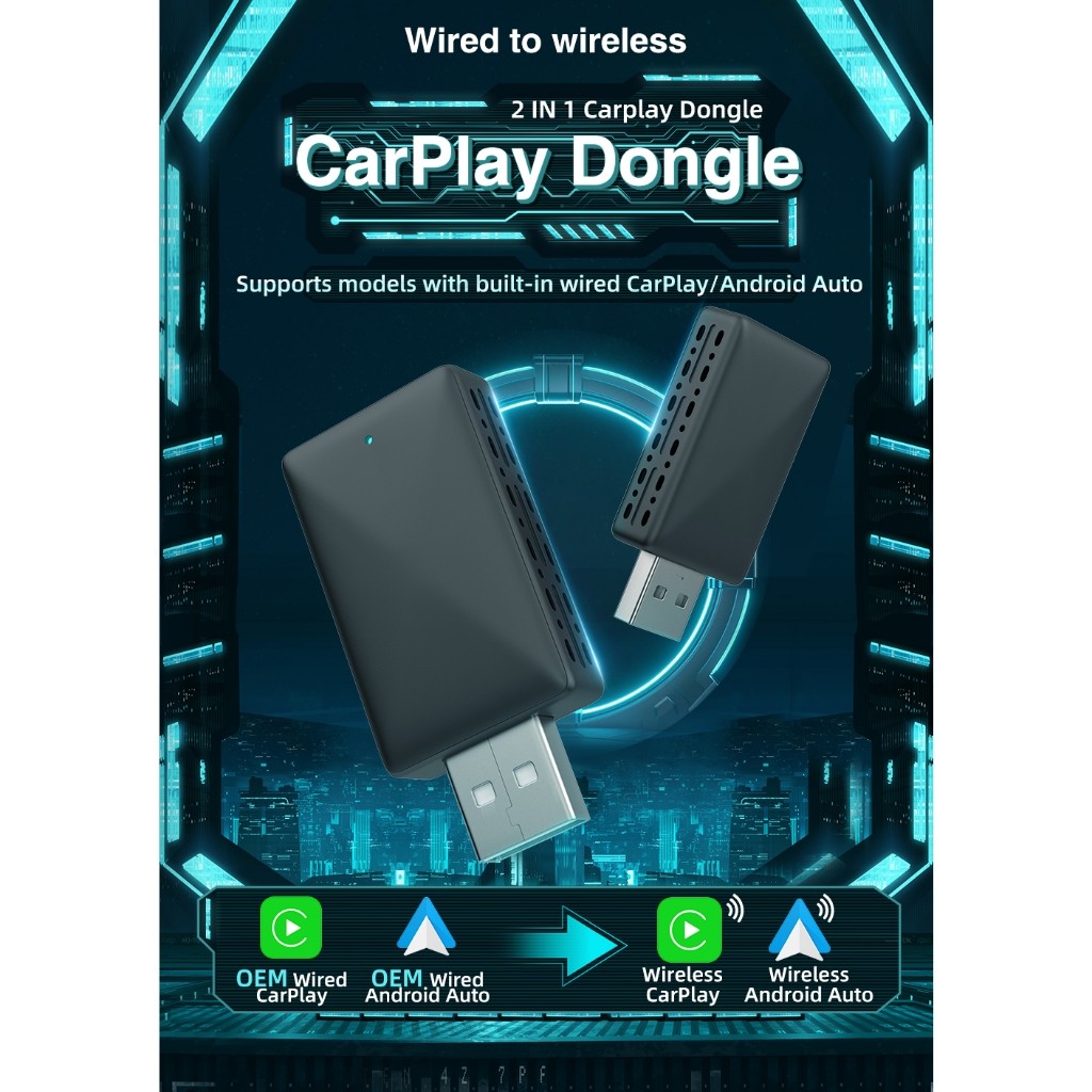 Wireless CarPlay Box Wireless Android Auto Box For Car Radio with Wired ...