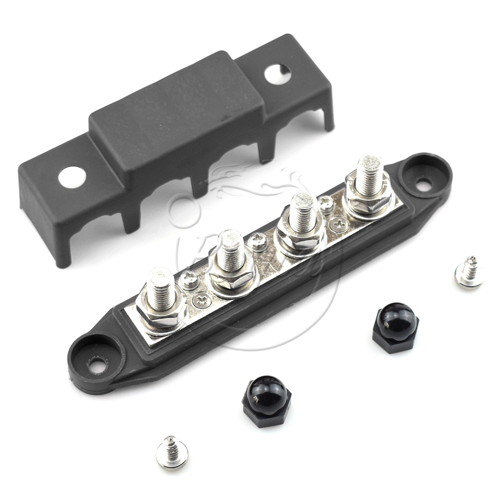 4 Post Power Distribution Block Terminal Screw Bus Bar M8 M10 High Current Wiring Stud Battery ...