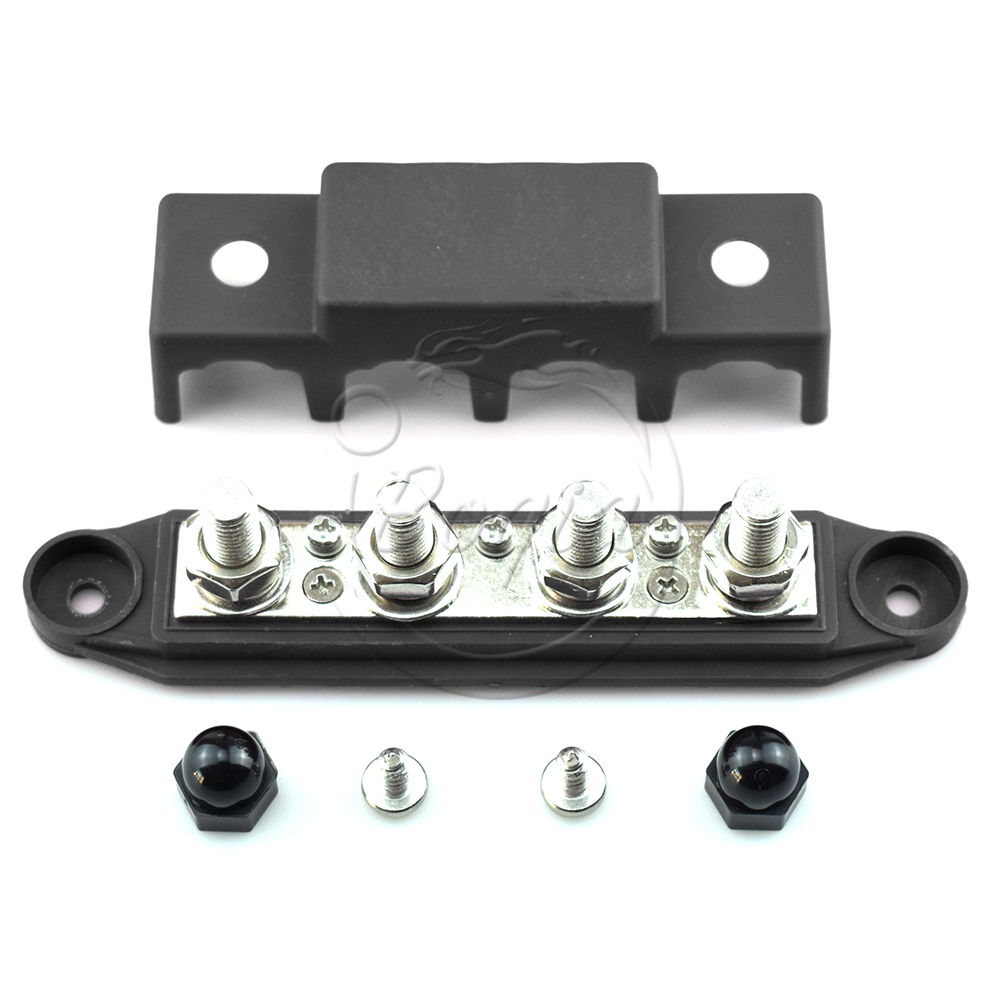 4 Post Power Distribution Block Terminal Screw Bus Bar M8 M10 High Current Wiring Stud Battery ...