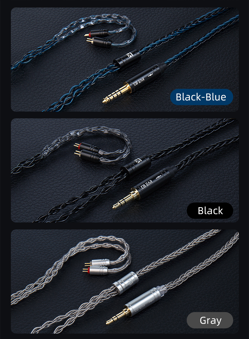 KBEAR ST12 8 Core 4N OFC Silver-Plated Earphone Upgraded Cable MMCX/0.78mm 2Pin for Lark KS1 KZ ...