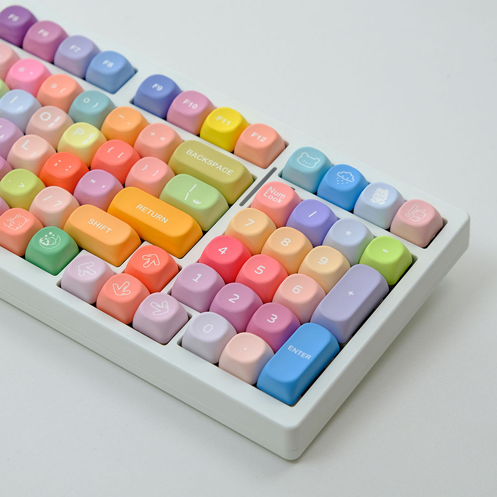 PBT Keycap MOA Gummy Bear English Thai characters Theme Cute Round PBT ...