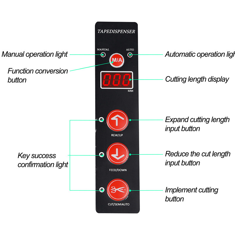 ZCUT-80 Automatic Tape Cutting Machine 8-80MM Paper Cutter Tape ...