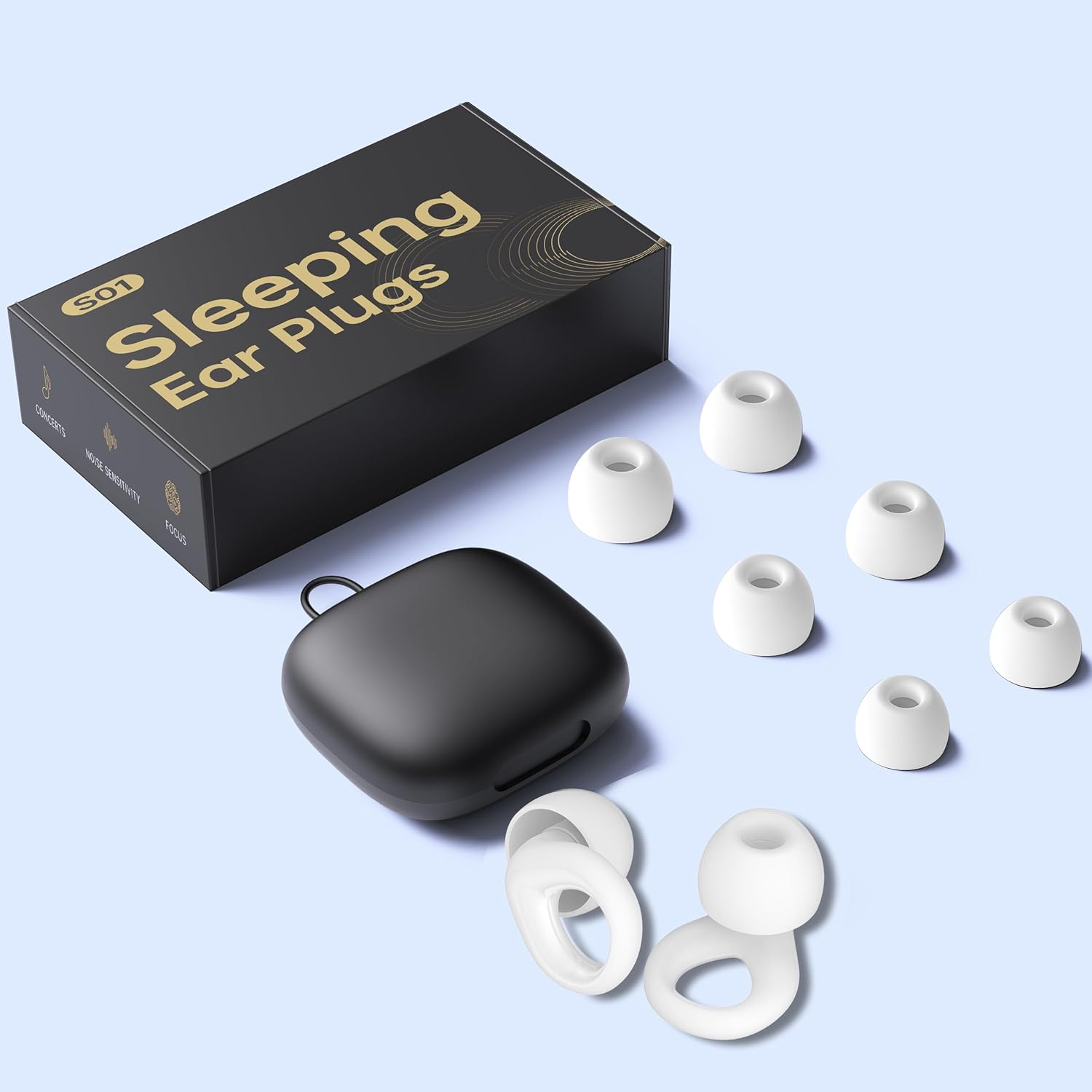 SPRISE Noise Reducing Earplugs 30dB for Sleeping,Deep Focus,Travel,High ...