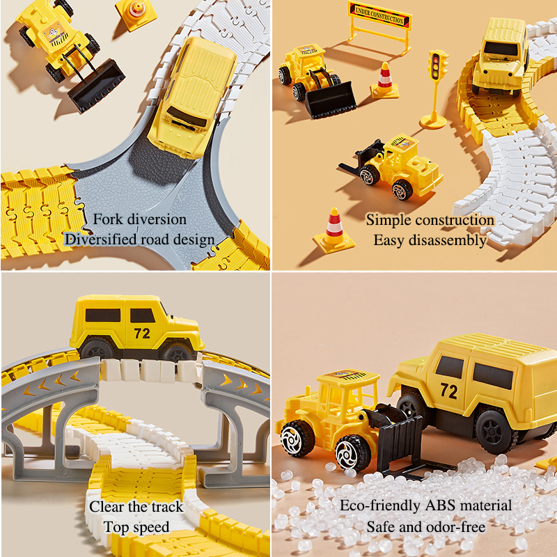 Children's electric rail cars DIY car toys Assemble Small Train ...