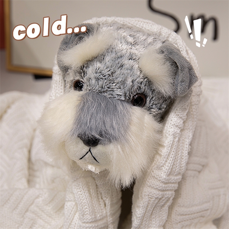 Schnauzer Dog Plushie Stuffed Toy Puppy Doll Plush Toy Birthday Gift ...