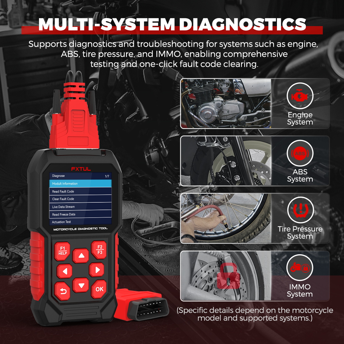 Harley Exclusive 】Fxtul M4 Harley Diagnostic Tools For Motorcycle Fi ...
