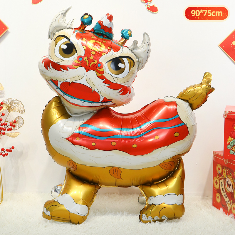 2025 蛇年 Chinese New Year Decoration Aluminum Film Balloon God of Wealth ...