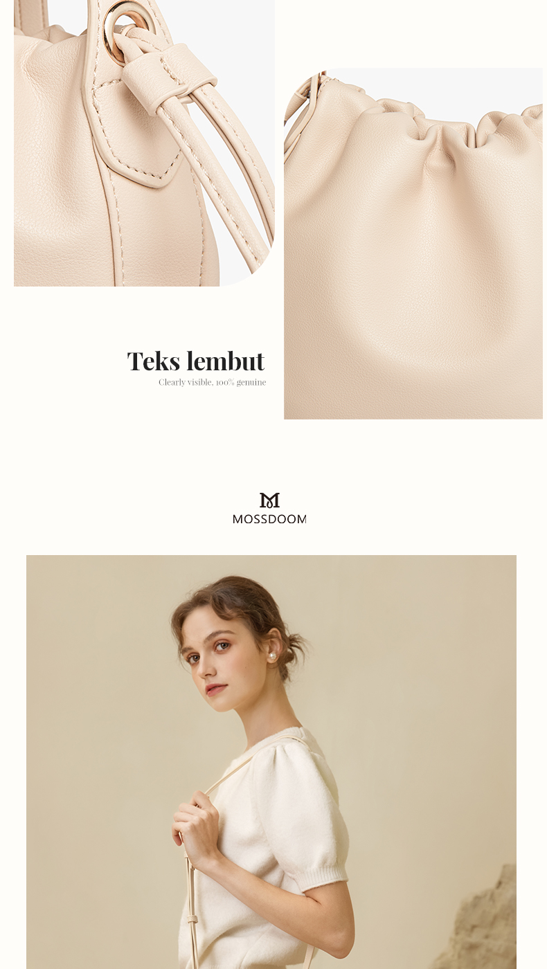 【Clearance】MOSSDOOM Women's Bag Doona Bag Stylish Simple Sling Bag Drawstring | Shopee Malaysia