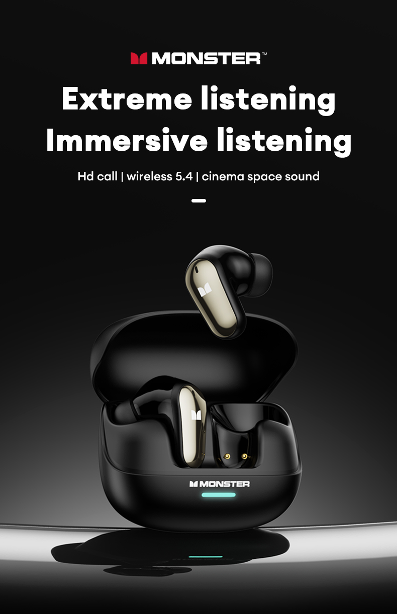 Monster MQT52 In-Ear Wireless Bluetooth Earphone Long Battery Life ...