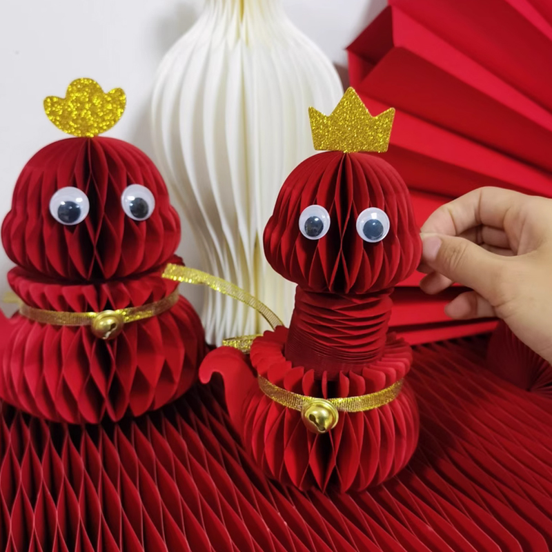 cny decoration 2025 Desktop Ornament Creative Honeycomb cute snake ...