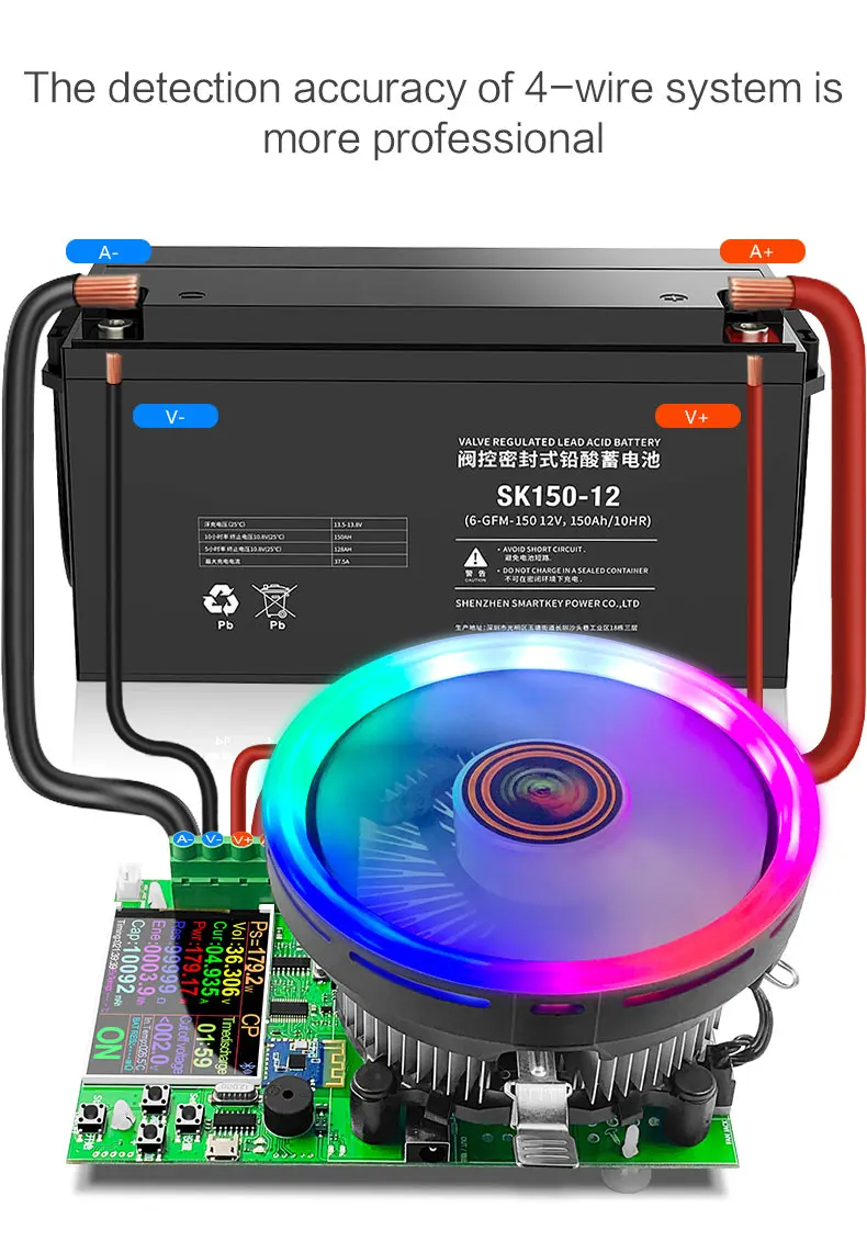 DL24/P Color 2.4" DC USB tester electronic load lithium battery ...