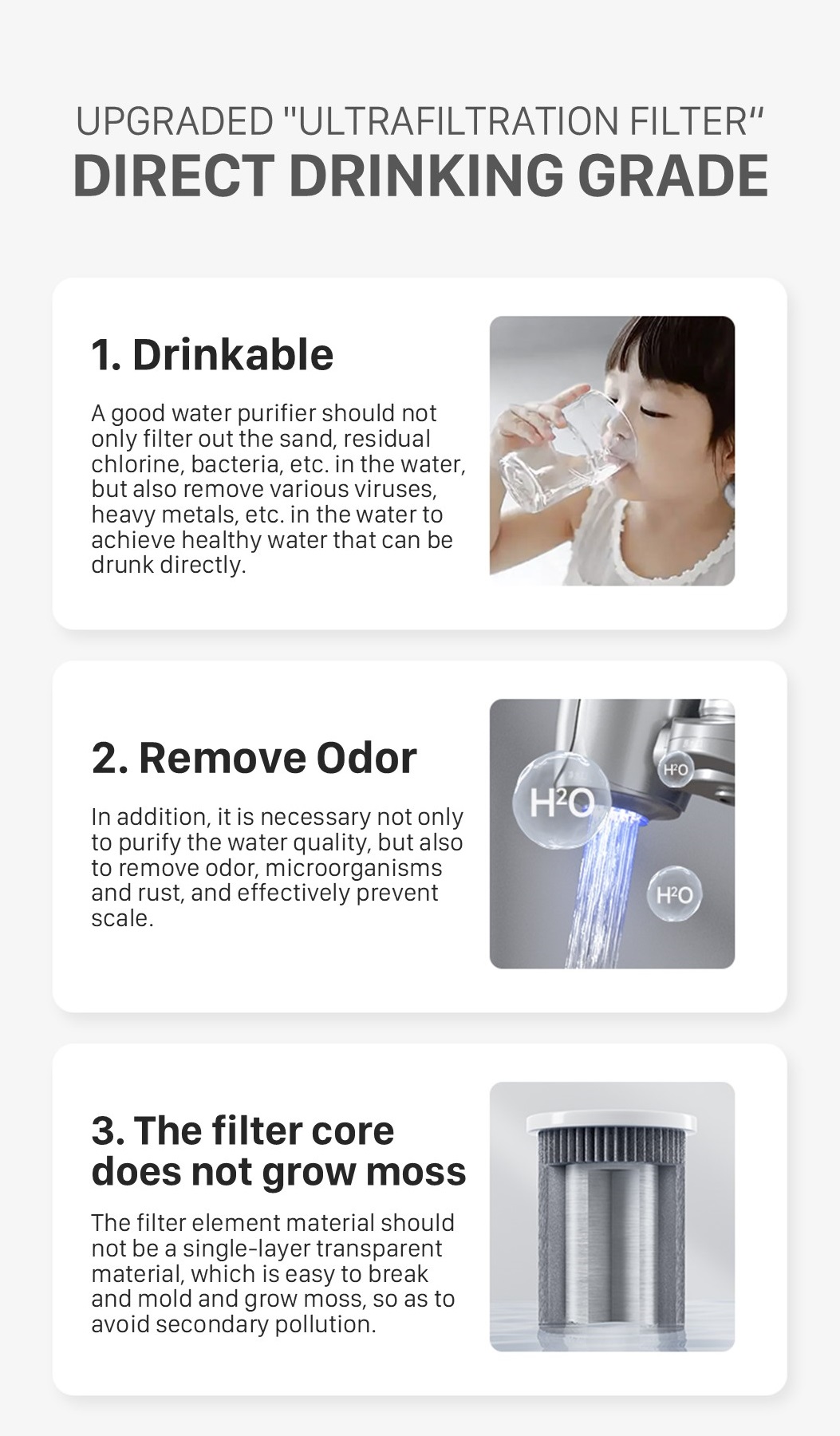 SOGEE Direct Drinking Water Purifier Water Filter Filter Air Ultrafiltration Purifier 過濾器 LJ-107 ...