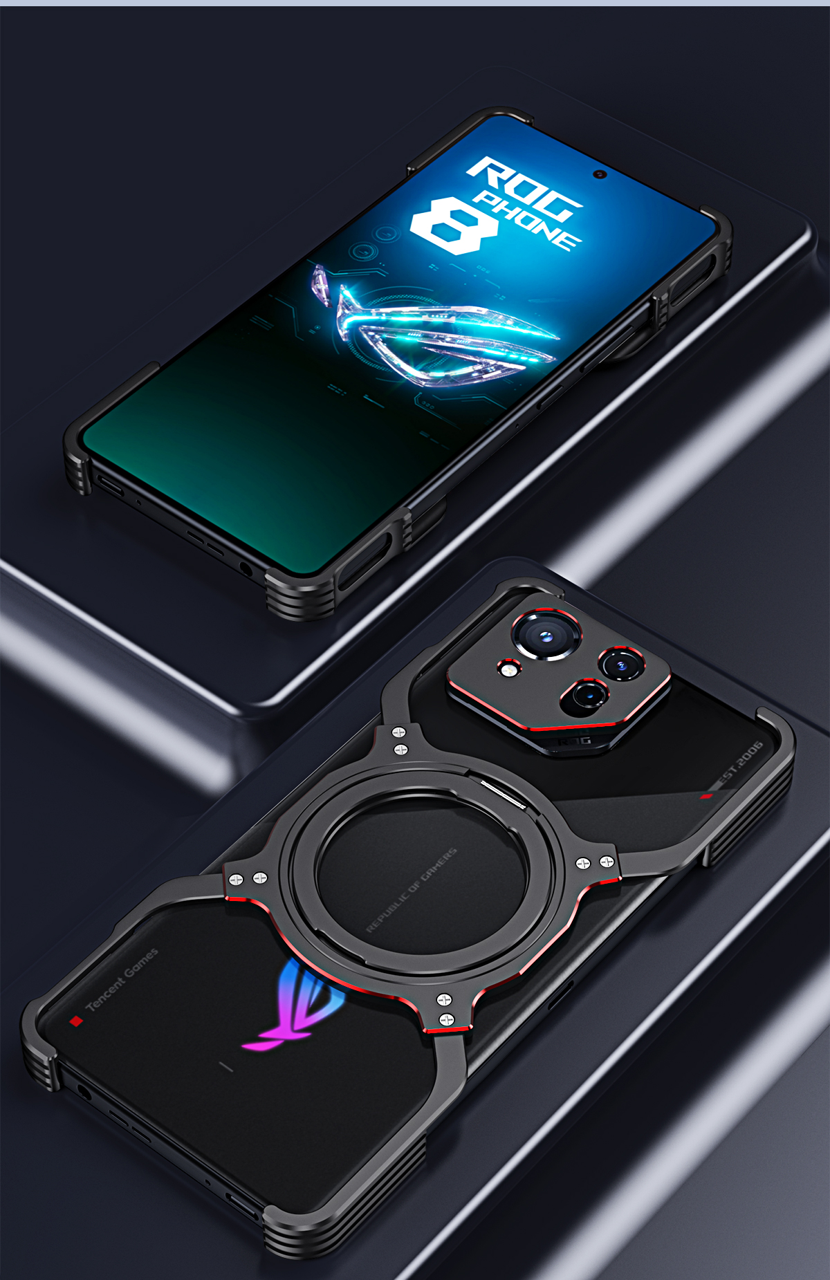 Luxury Magnetic Rimless Metal Case For ASUS ROG Phone 9 Rog 8 9 Pro 5G ...