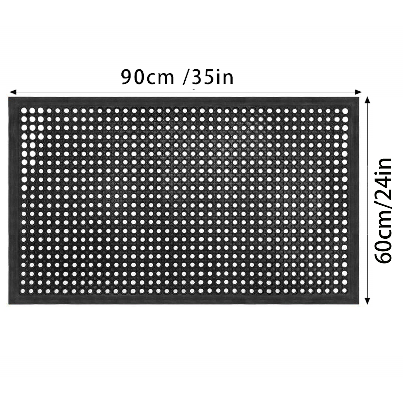 Anti - slip Anti - Grease Black Thick Rubber Bar Floor Mat 3Feet x ...