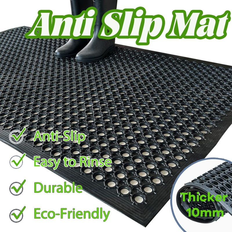 Anti - slip Anti - Grease Black Thick Rubber Bar Floor Mat 3Feet x ...