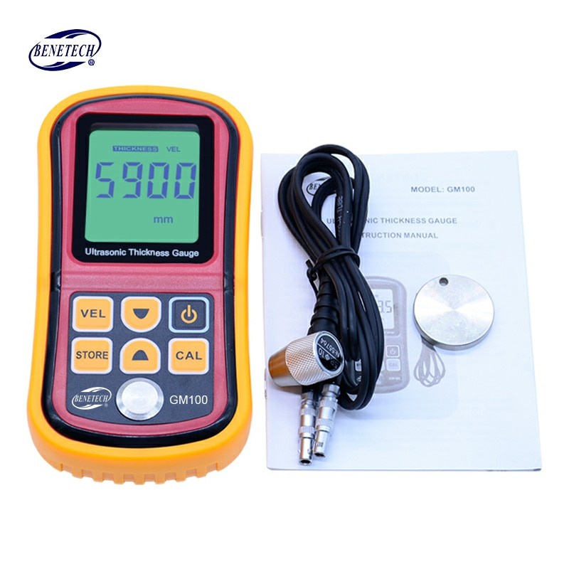 GM100 Digital LCD Display Ultrasonic Thickness Gauge Tester Measuring ...