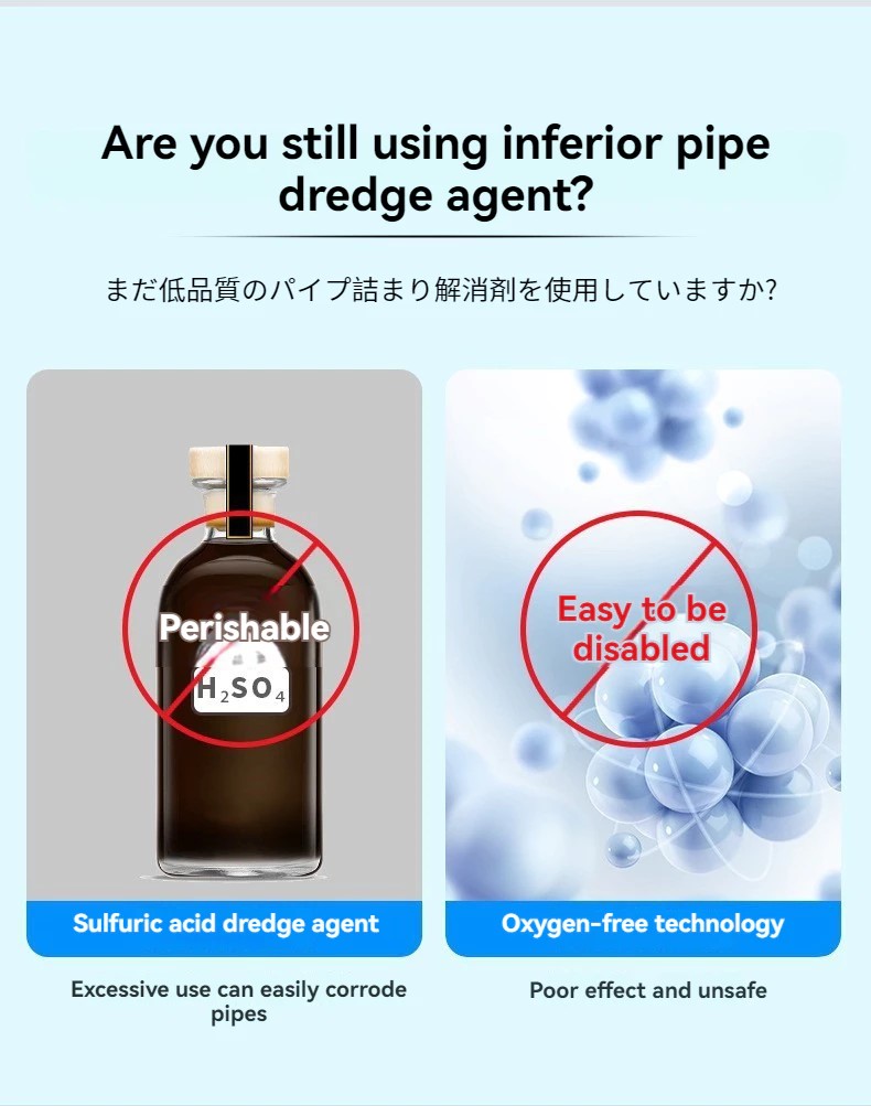 Clog Remover (Liquid/ Powder) Pipe Cleaner Powder Removing Blockage ...