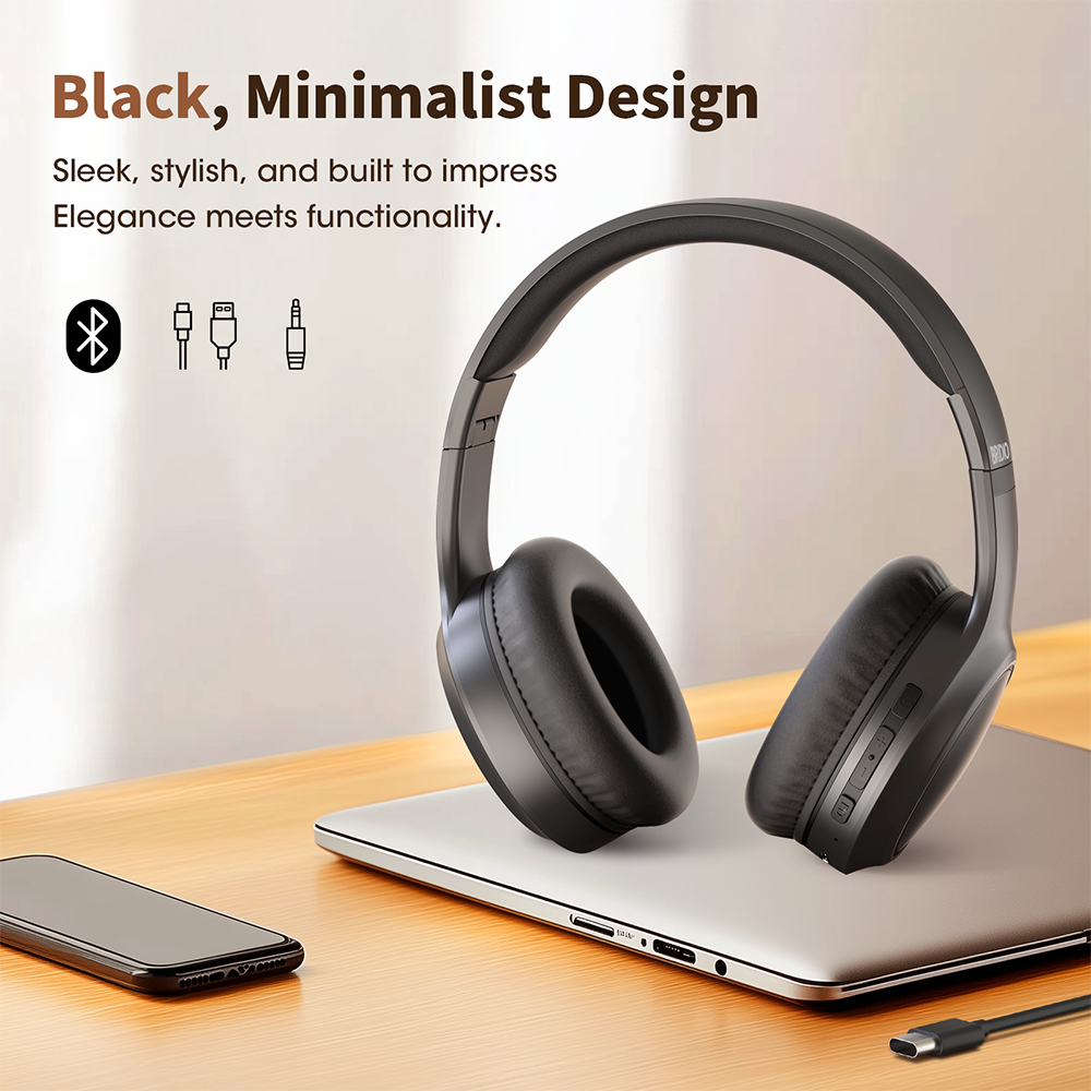 Bridio M8 Wireless Bluetooth Headphones 25Hrs Playtime HD Bass Sound ...