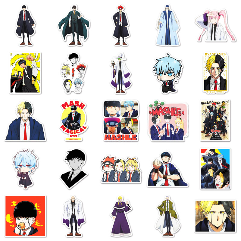 50PCS Mashle: Magic and Muscles Sticker Caricature Decal Toy Luggage ...