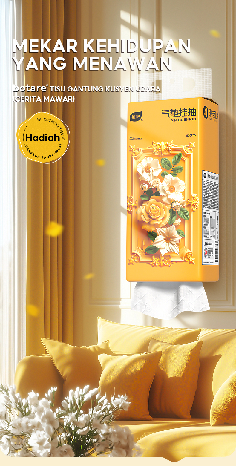 [8 Pcs]Botare Tisu Gantung Air Cushion Tissue paper Soft Facial Tissues ...