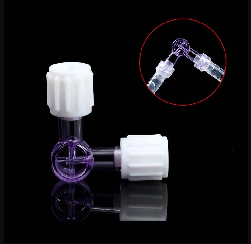 Two-way suction tube syringe flush adapter plug valve for Clinical ...