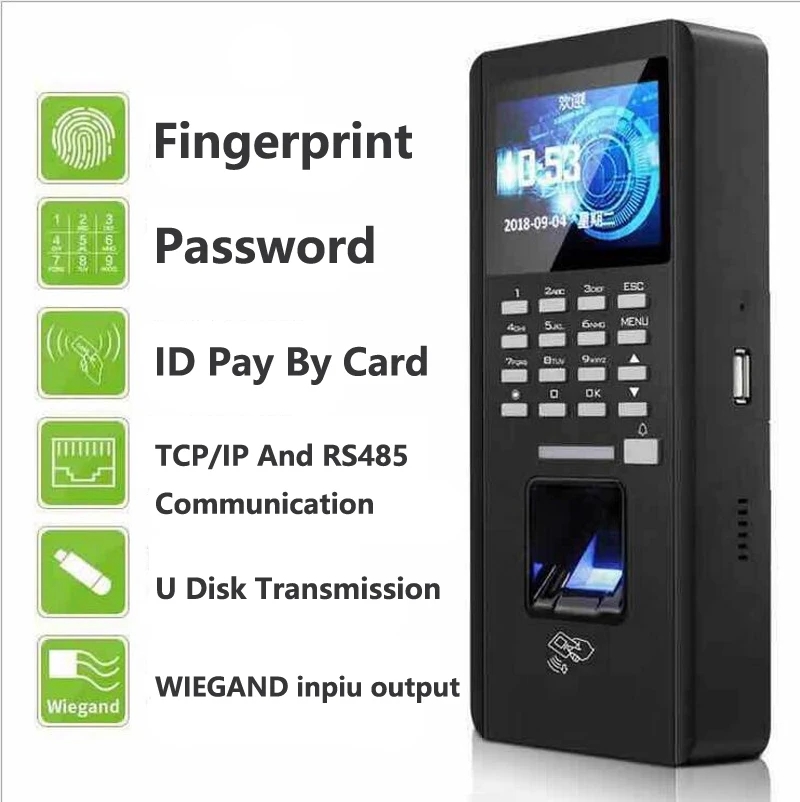 Fingerprint Access TCP/IP Access Controller ID Card Recognition Fingerprint Time Attendance ...