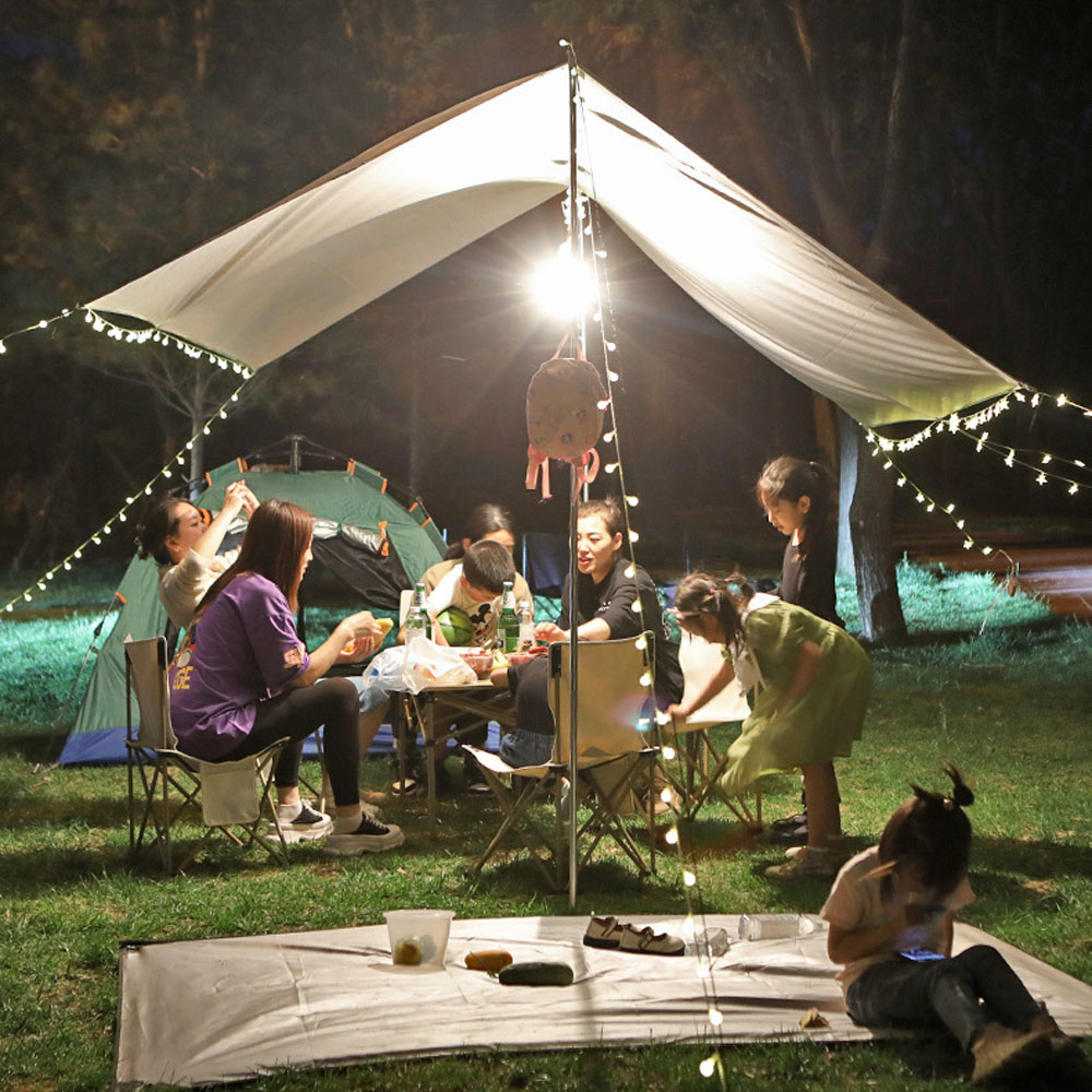 【Jietron Explorers】Flysheet Set with Pole & Rope Camping Tarp Awning ...