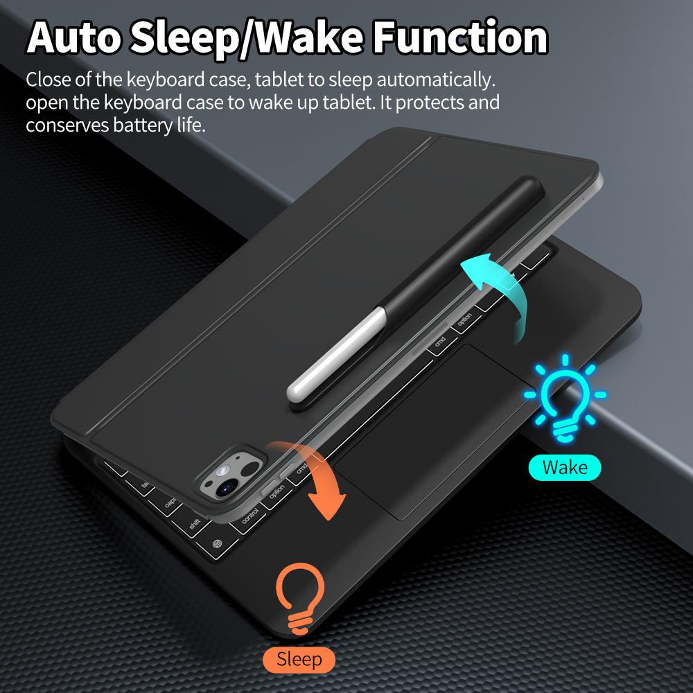 Wireless Floating Keyboard Case for iPad 11 th Air 11'' M3 2025 10th ...