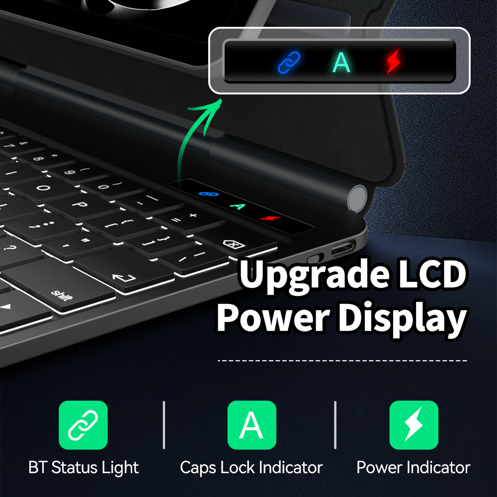 Wireless Floating Keyboard Case for iPad 11 th Air 11'' M3 2025 10th ...