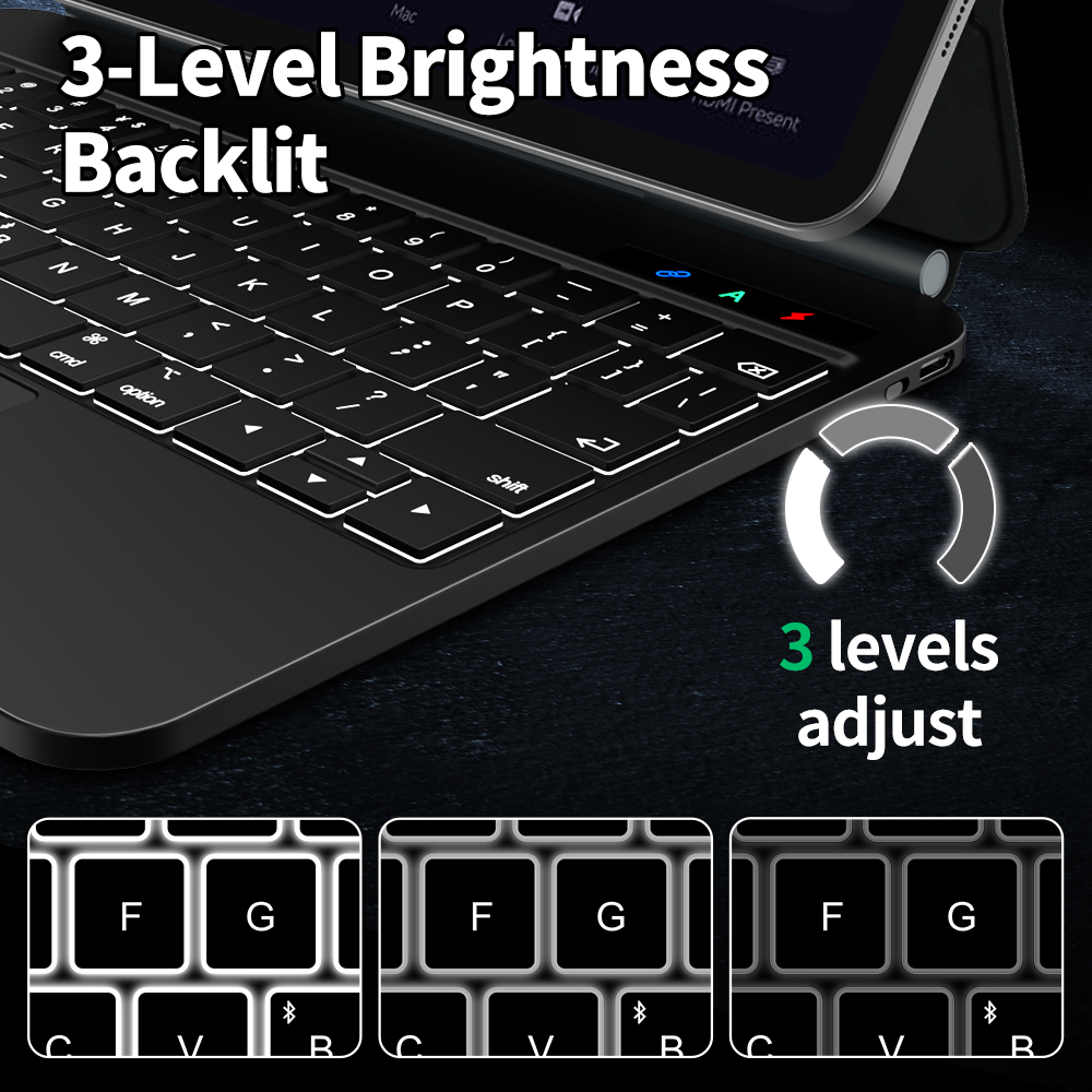 Wireless Floating Keyboard Case for iPad 11 th Air 11'' M3 2025 10th ...